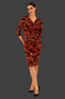 Morello Print Pencil Dress – Autumn Elegance | DivaCatwalk