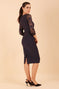 Seed Rosetta Pencil Dress – Lace Sleeve Cocktail Style