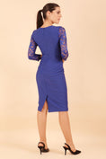 Seed Rosetta Pencil Dress – Lace Sleeve Cocktail Style
