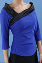 Felicity Top – Asymmetric Satin Neckline with Pleats