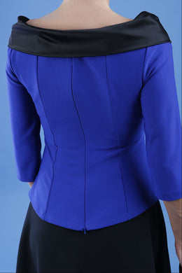 Felicity Top – Asymmetric Satin Neckline with Pleats