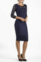 Seed Rosetta Pencil Dress – Lace Sleeve Cocktail Style