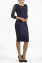 Seed Rosetta Pencil Dress – Lace Sleeve Cocktail Style