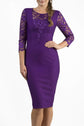 Seed Rosetta Pencil Dress – Lace Sleeve Cocktail Style